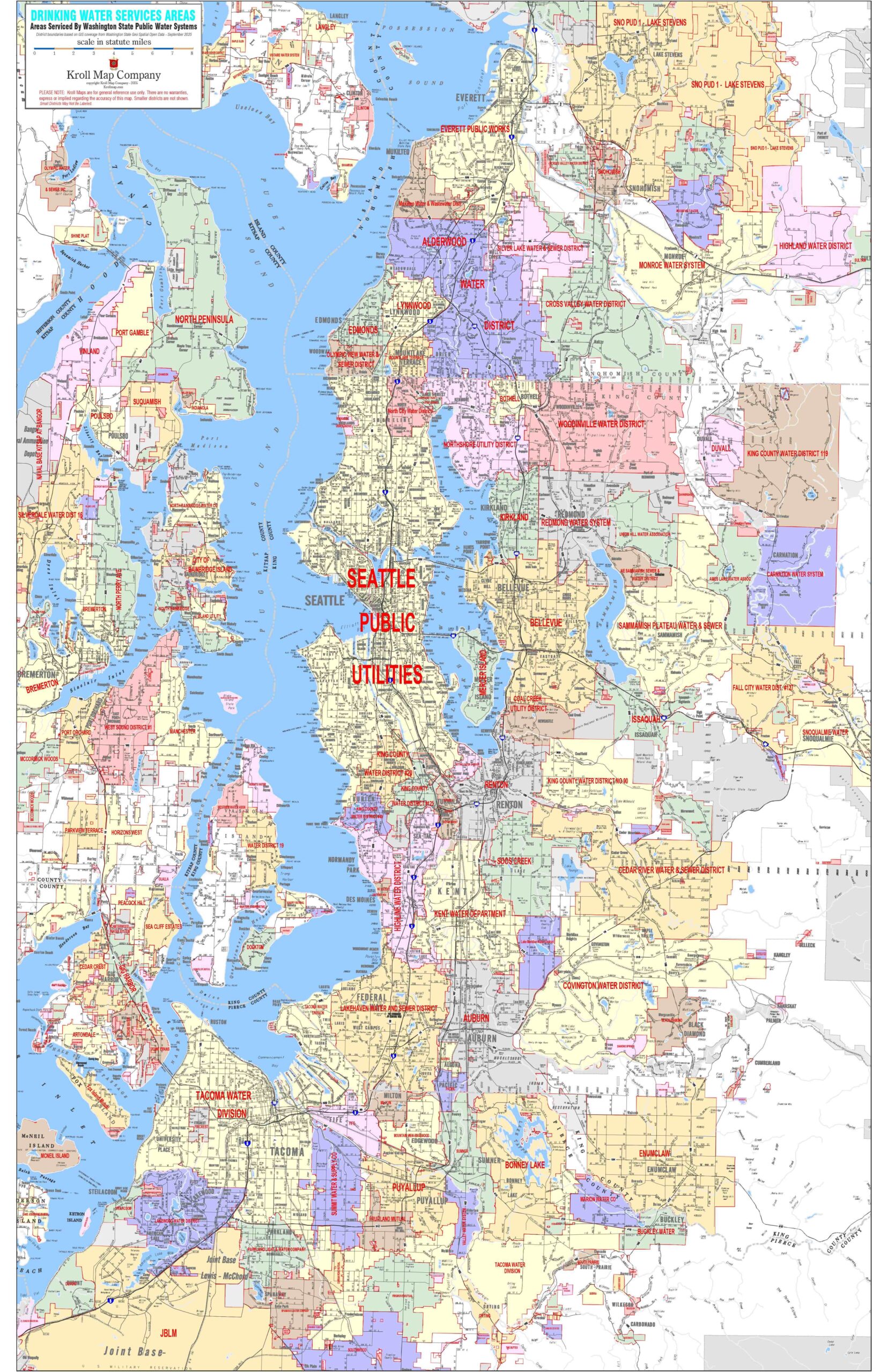 Free Drinking Water Service Areas Map » Kroll Map Company